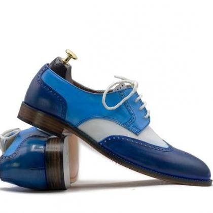 Handmade Multi Color Wing Tip Style Dress Shoes For Men's on Luulla